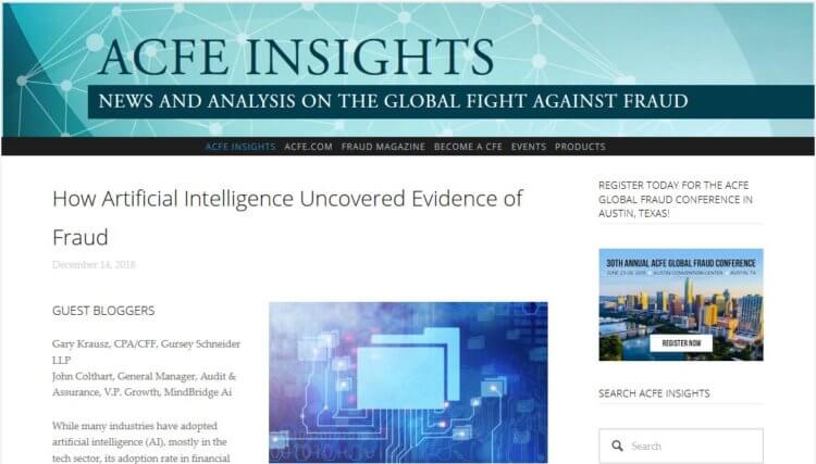 ACFE Insights: How artificial intelligence uncovered evidence of fraud ...